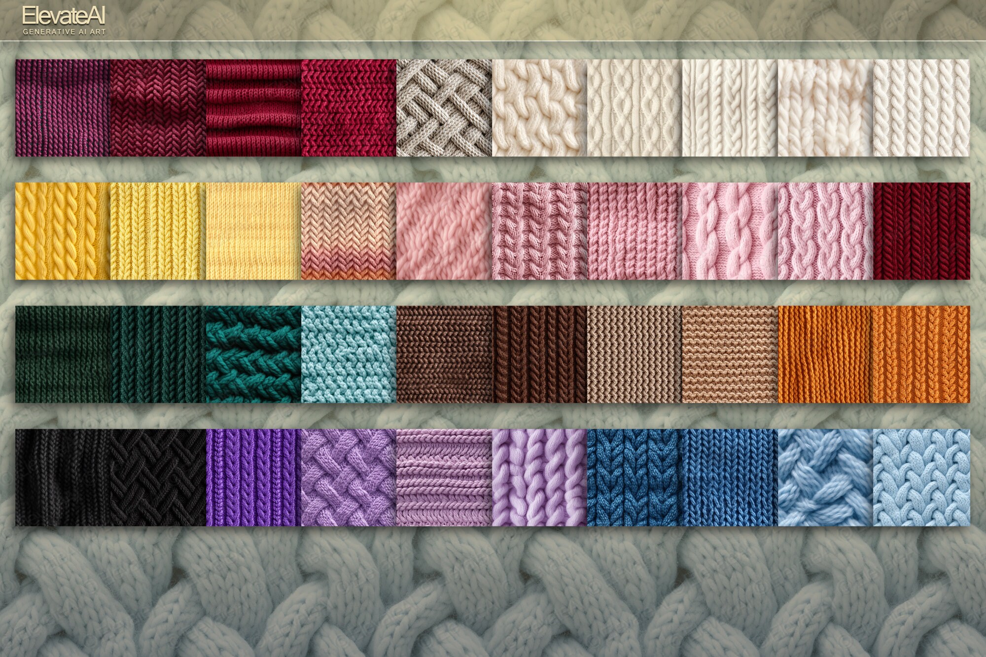 Printable Seamless Knitted Textures Digital Knitted Textures 40 Digital ...