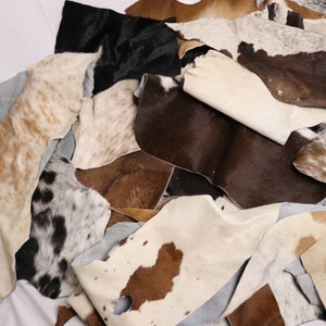 Cowhide Scraps - Cow Hide Offcut Pieces - Cowhide Material for Crafting ...