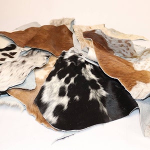 Cowhide Scraps - Cow Hide Offcut Pieces - Cowhide Material for Crafting ...