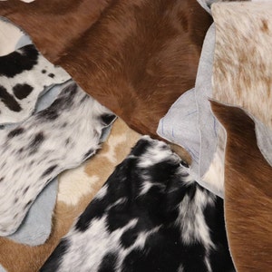 Cowhide Scraps - Cow Hide Offcut Pieces - Cowhide Material for Crafting ...