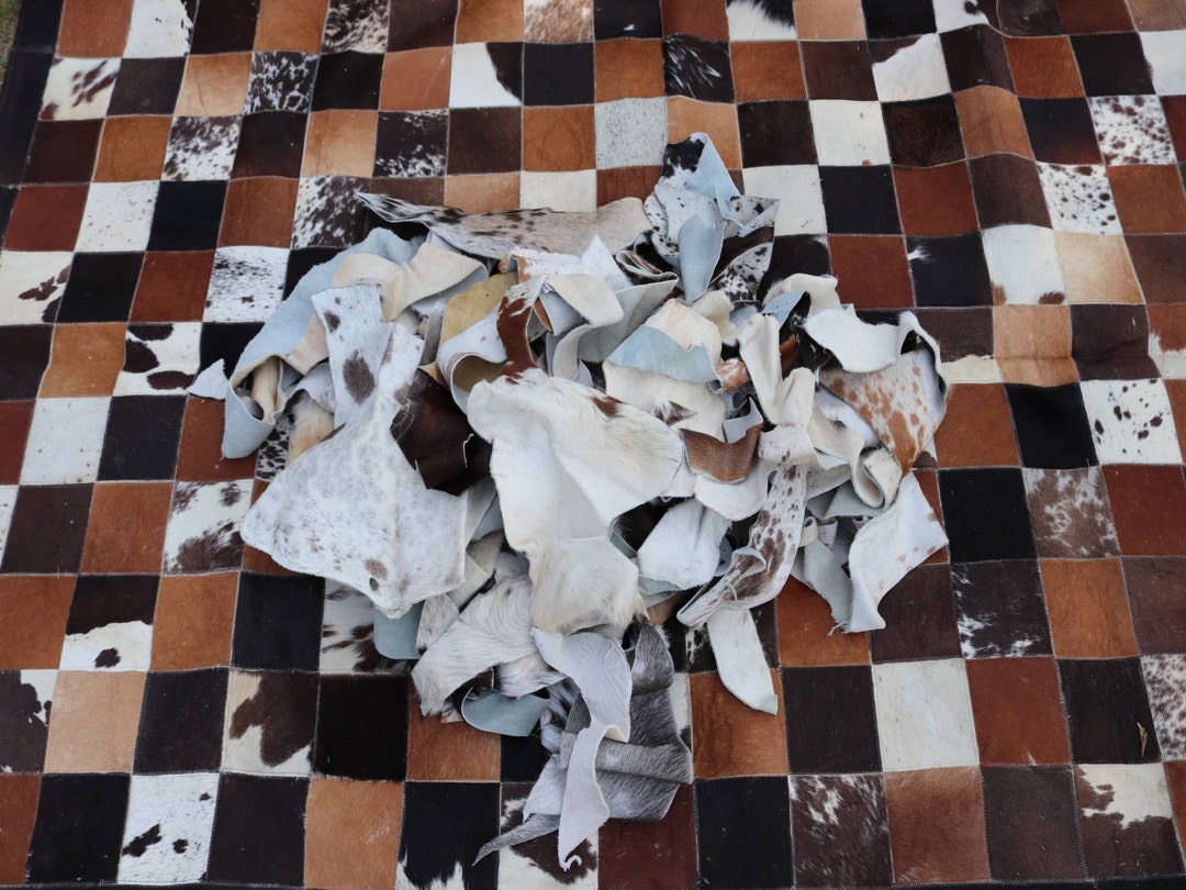 Cowhide Scrap Material, Cow Hide Offcut Pieces for Upholstery Projects ...