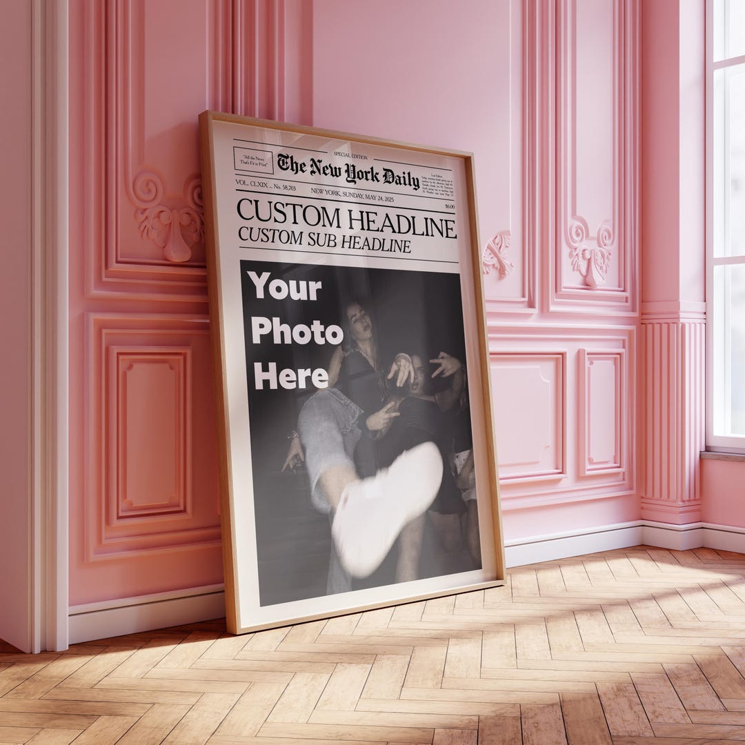 Custom Newspaper Print, Personalized Newspaper, Custom Best Friend ...