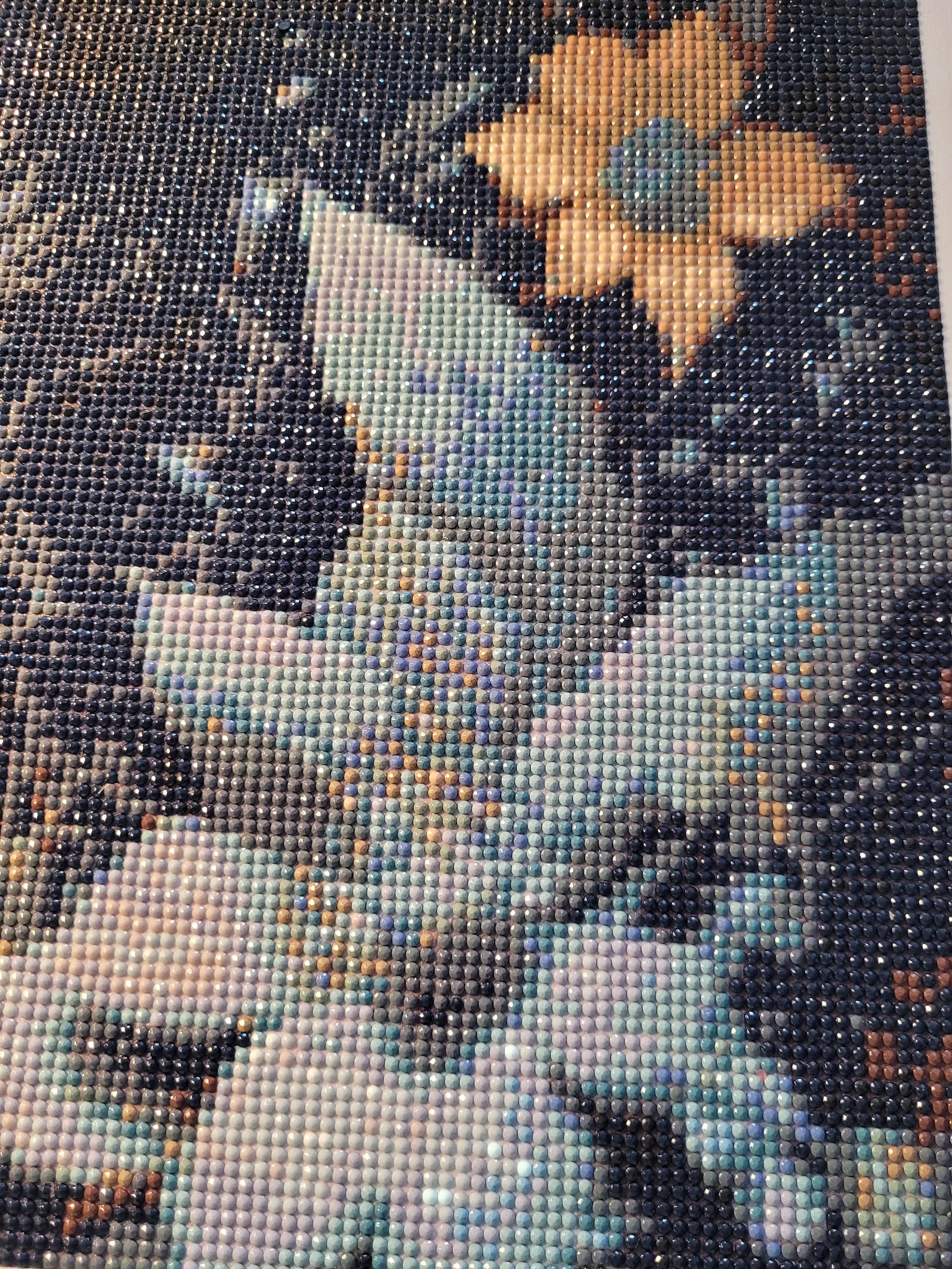Beautiful Diamond Art Painting Picture of a Landscape Moon Cat Sitting ...