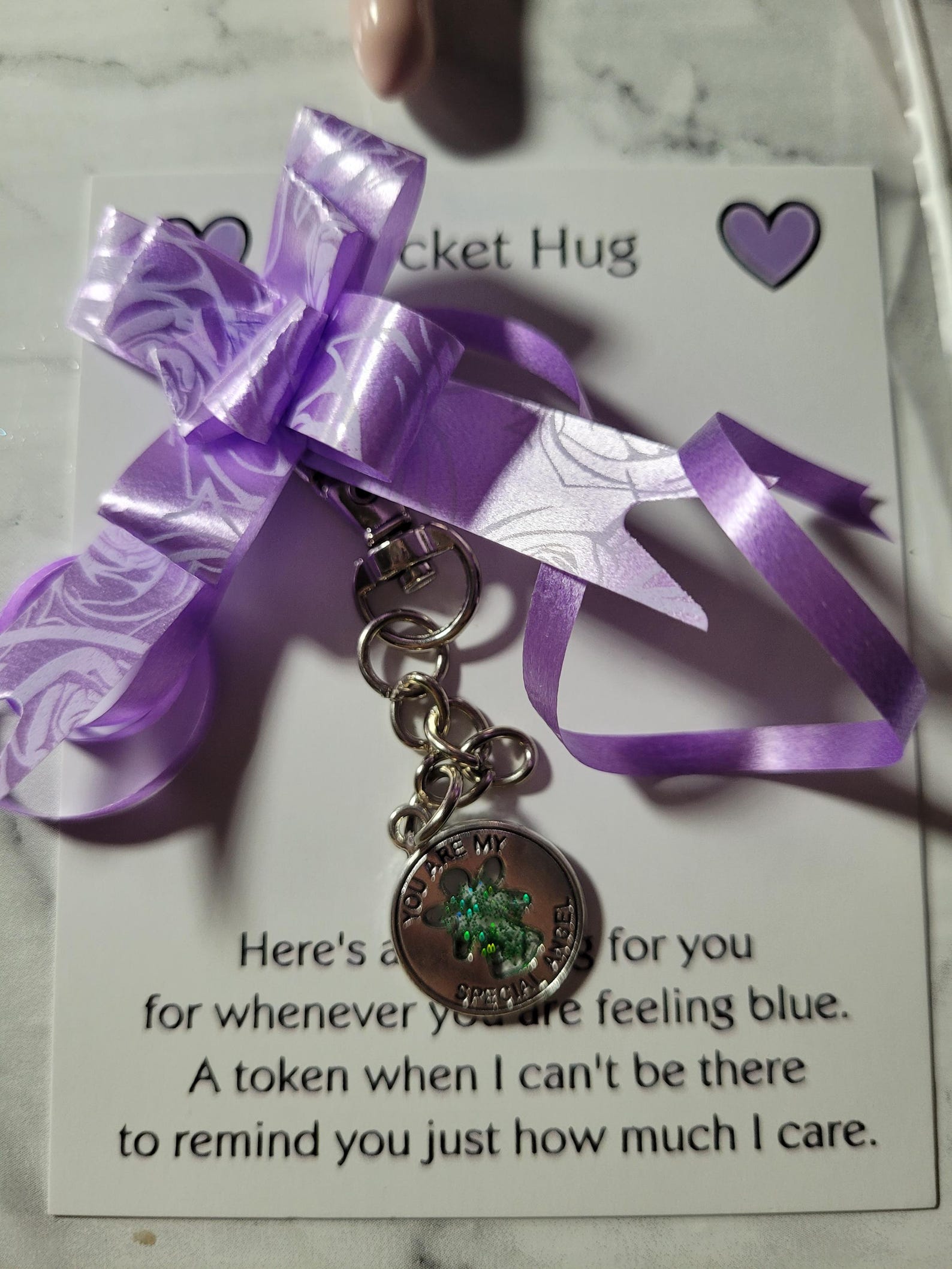 Pocket Hug Keyring. Cute Cat Cross Paw Print Hearts Keychain Bag Charms ...
