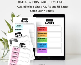 SMART Goals Worksheet TEMPLATE - Etsy