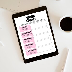 SMART Goals Planner Printable and Digital Template, Smart Goals ...