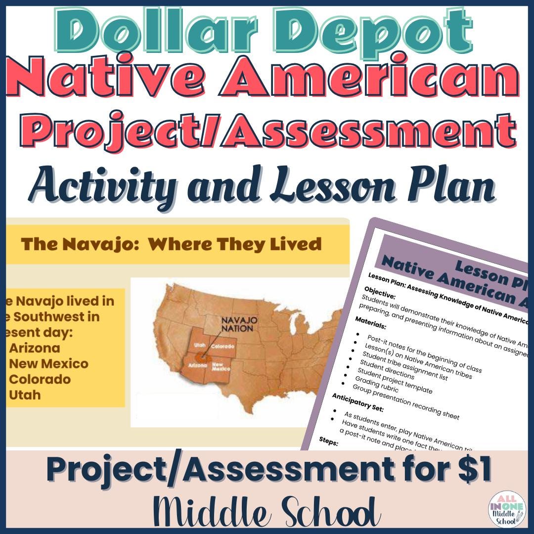 Native Americans: Project Assessment and Lesson Plan | Dollar Products ...