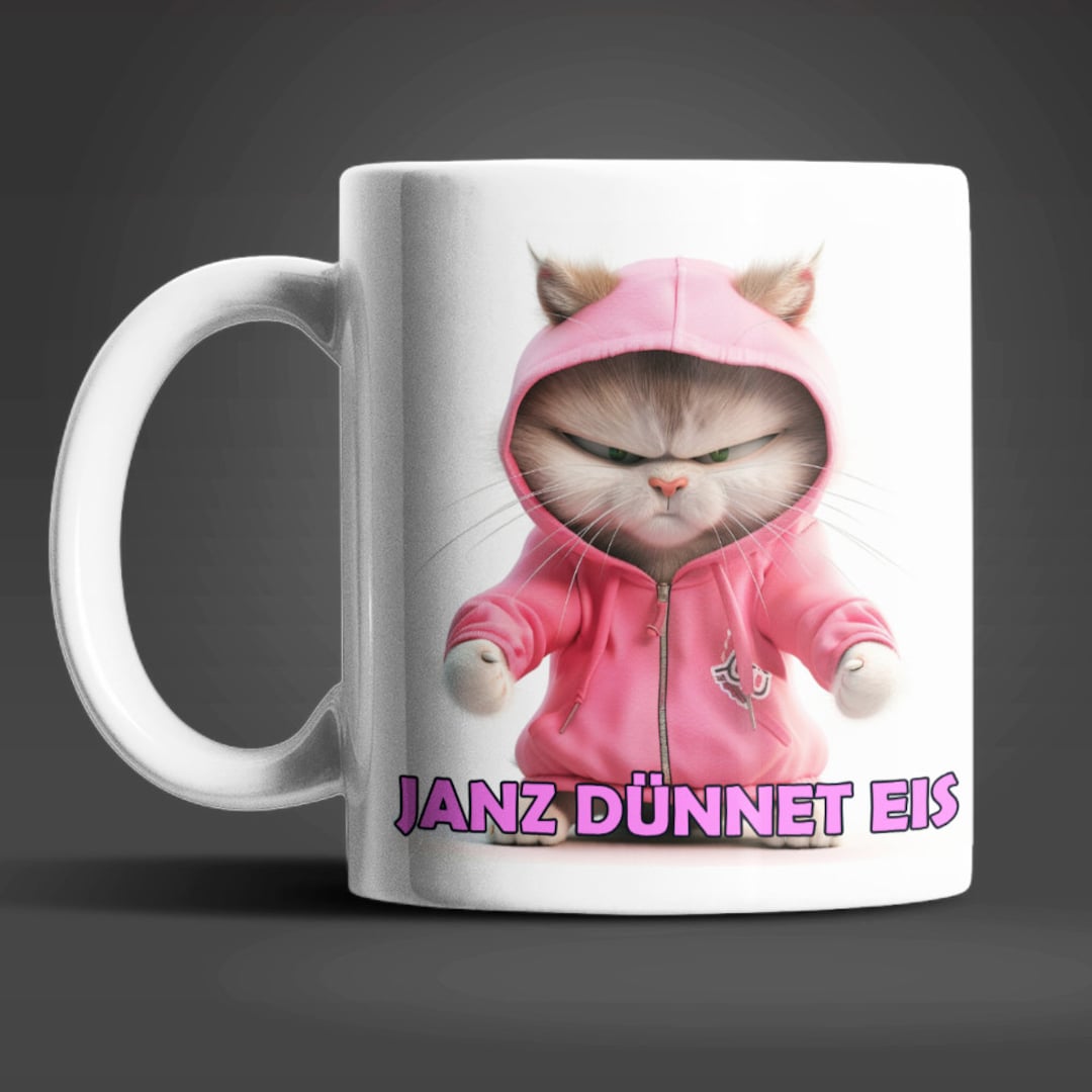 Cat Angry Cat Janz Thins Ice Cream Ceramic Coffee Mug Tea Cup Cup Gifts ...