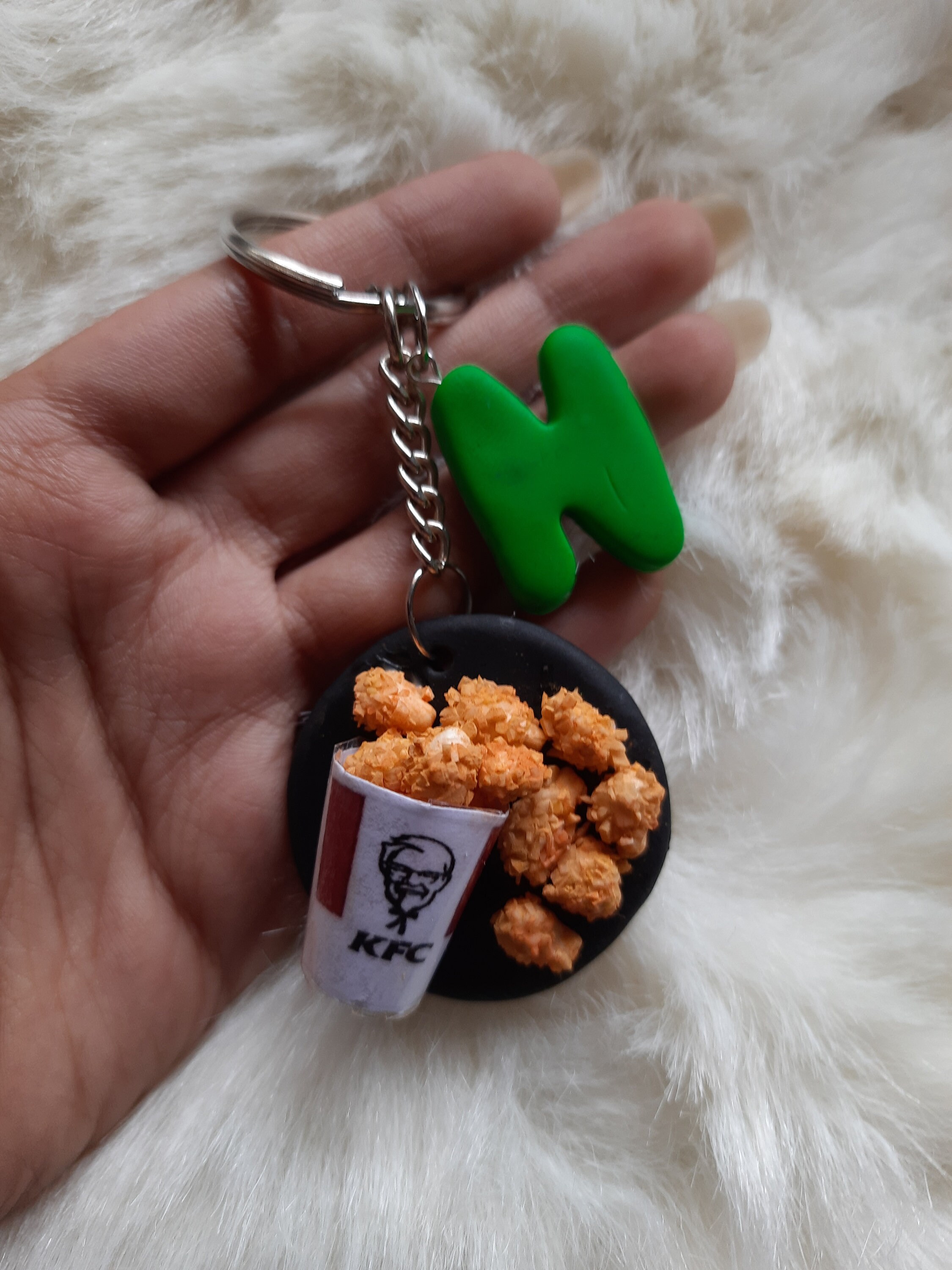 Miniature KFC Keychain With Initial - Etsy