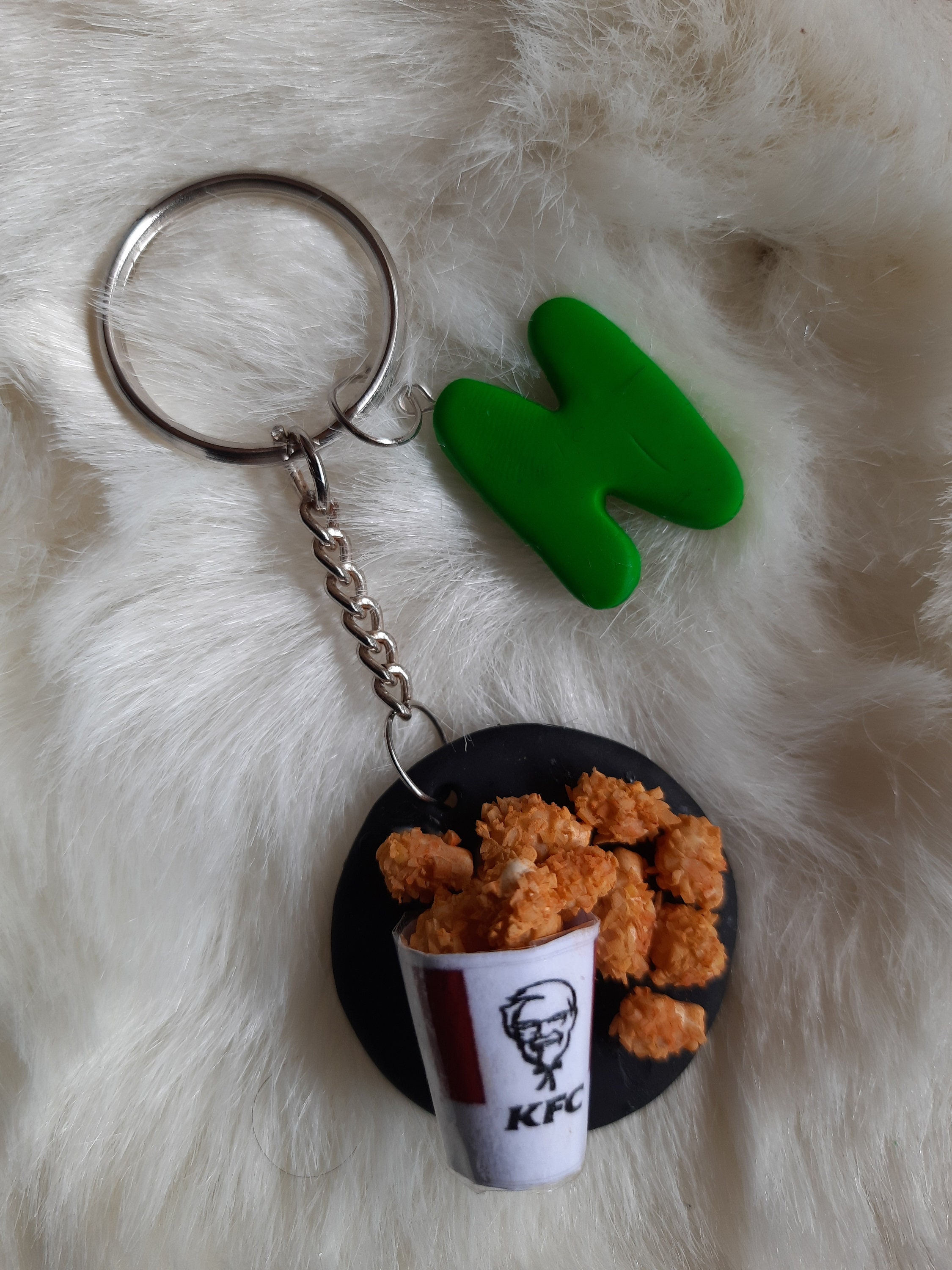 Miniature KFC Keychain With Initial - Etsy