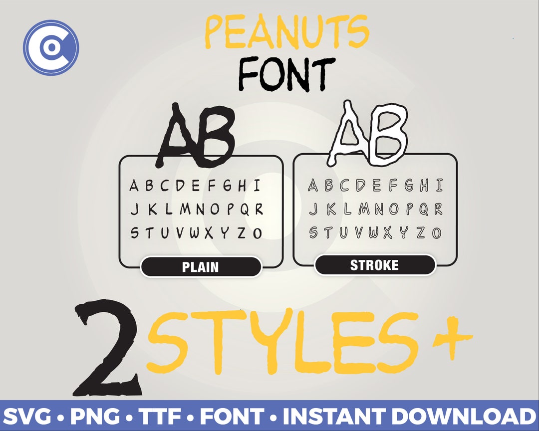 Peanuts Font Bundle Svg Png Pdf INSTANT DOWNLOAD - Etsy Australia