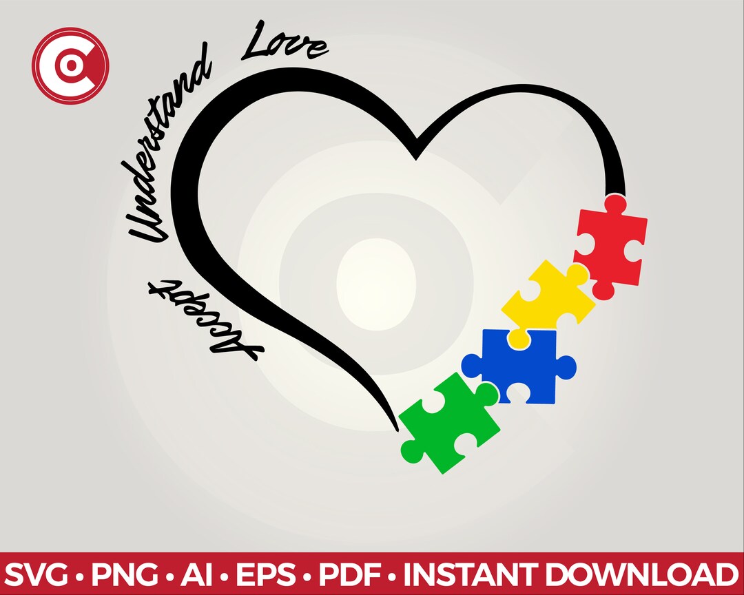 Autism Heart Svg Png Pdf Ai Pdf Eps INSTANT DOWNLOAD - Etsy