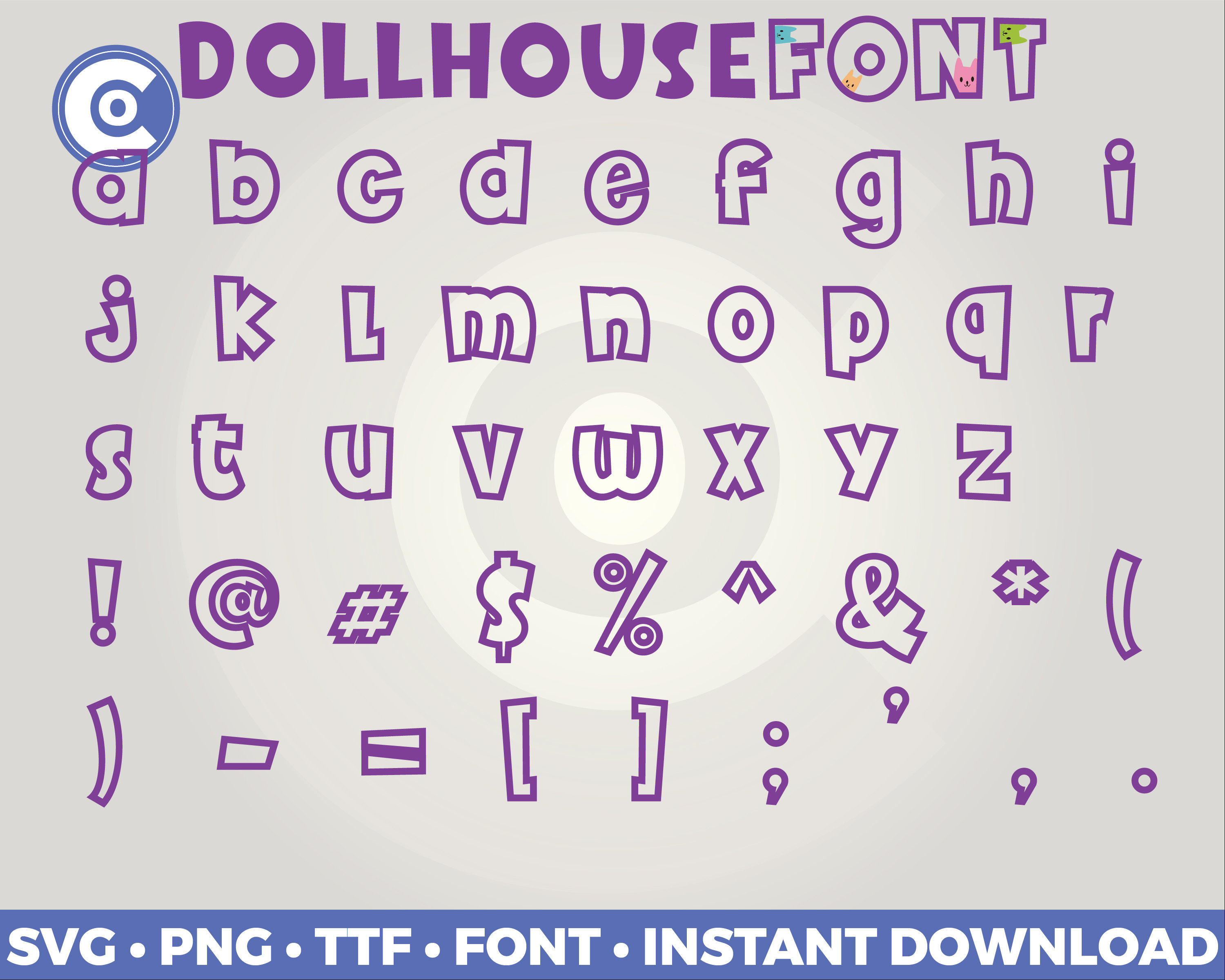 Dollhouse Font Bundle Svg Png Pdf INSTANT DOWNLOAD - Etsy Australia