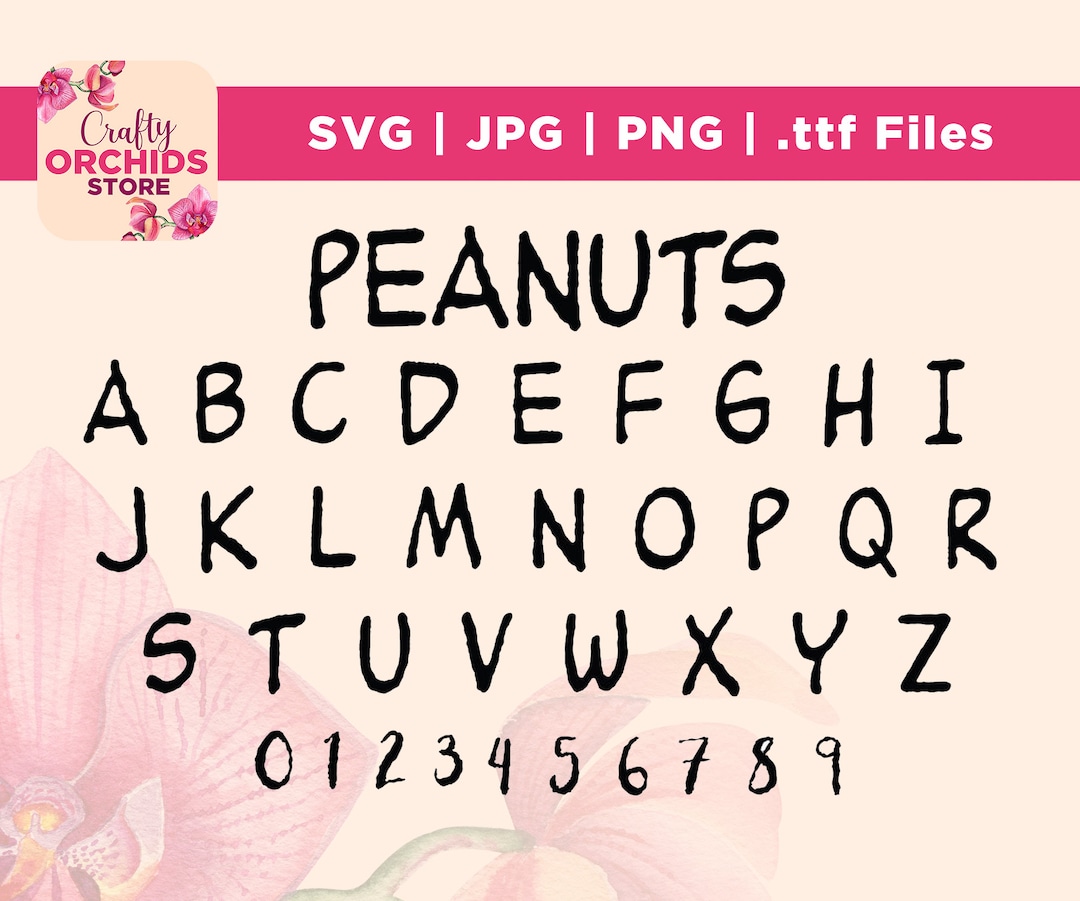Peanuts Font, Peanuts Font SVG, Peanuts Alphabet Font, Peanuts Design ...