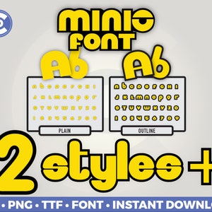 Minio Font Bundle Svg Png Pdf INSTANT DOWNLOAD - Etsy