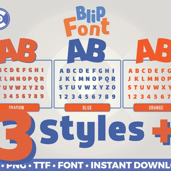 Blippi Font - Etsy