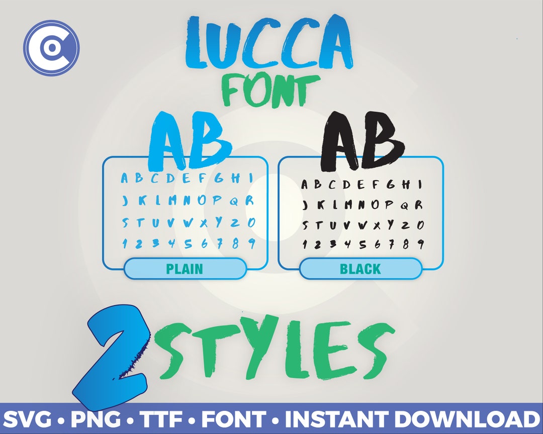 Lucca Font Svg Png Pdf INSTANT DOWNLOAD - Etsy Australia
