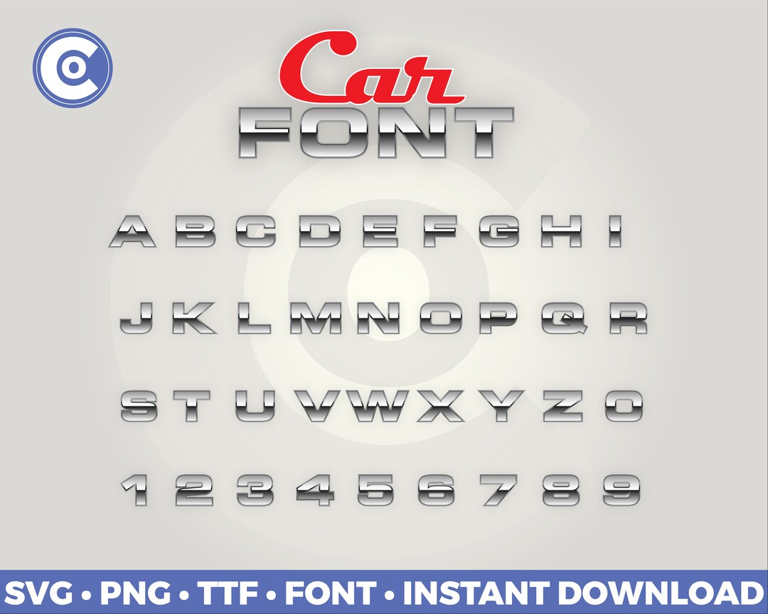 Cars Font Bundle Svg Png Pdf INSTANT DOWNLOAD - Etsy UK