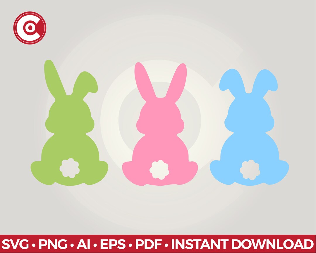 Three Bunnys Svg Png Pdf Ai Pdf Eps INSTANT DOWNLOAD - Etsy