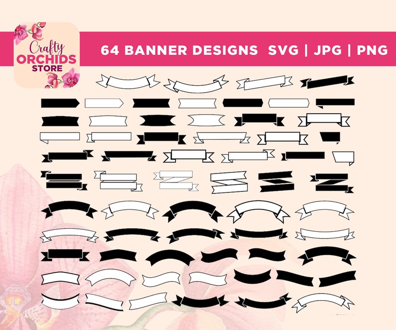 Banner Svg, Banner Svg Bundle, Banner Clipart, Banner Png, Banner Vector, Banner Outline, Ribbon ...