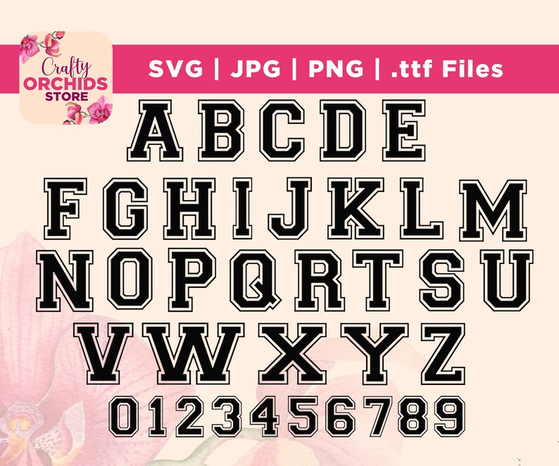 Varsity Font Svg, Baseball Font SVG, Block Font Svg, College Font ...