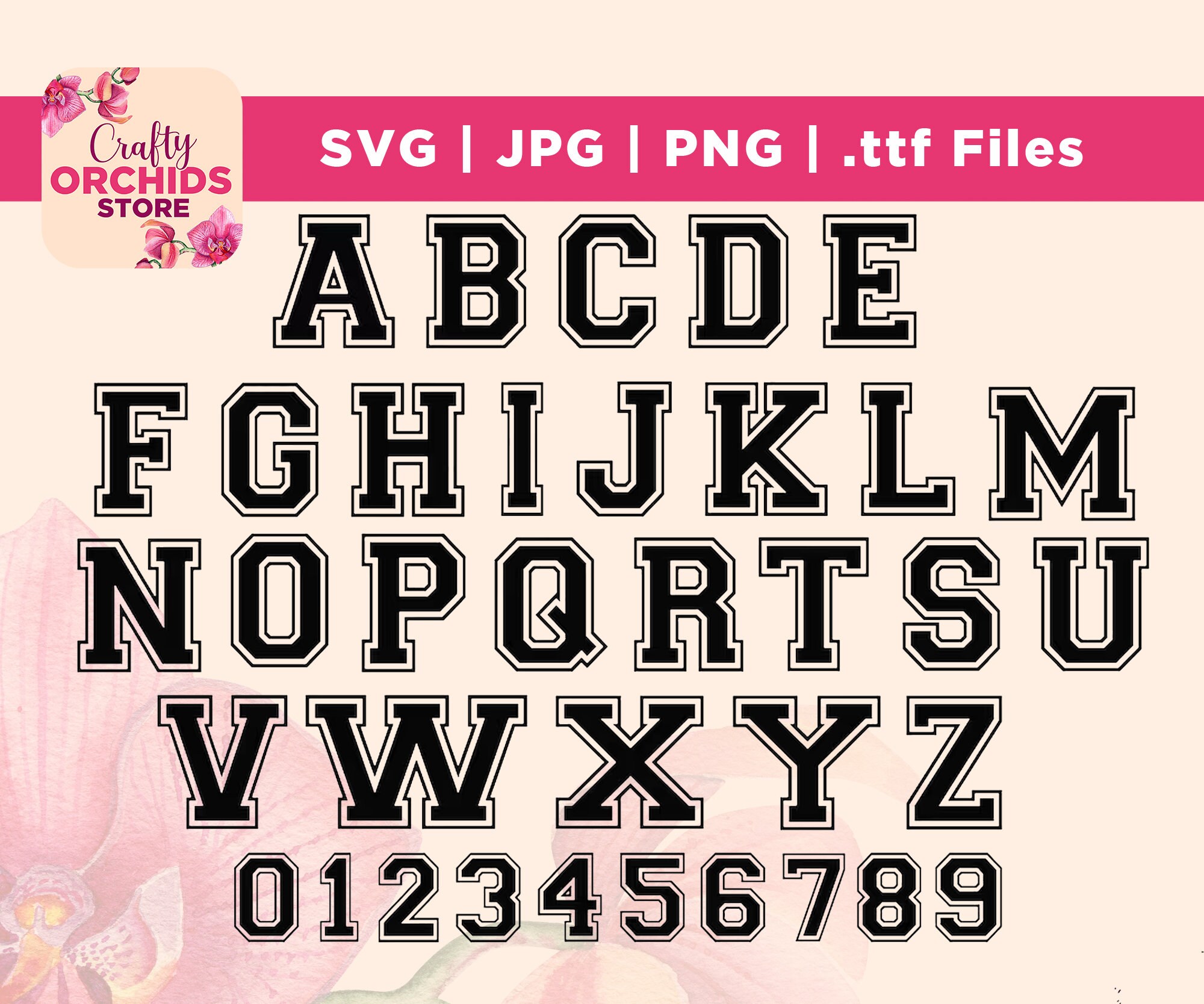 Varsity Font Svg, Baseball font SVG, Block Font Svg, College font ...