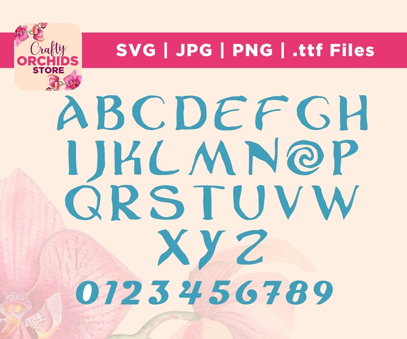 Moana Font, Moana Svg, Moana Font Svg, Font for Kids, Moana Font Cricut ...