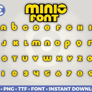 Minio Font Bundle Svg Png Pdf INSTANT DOWNLOAD - Etsy