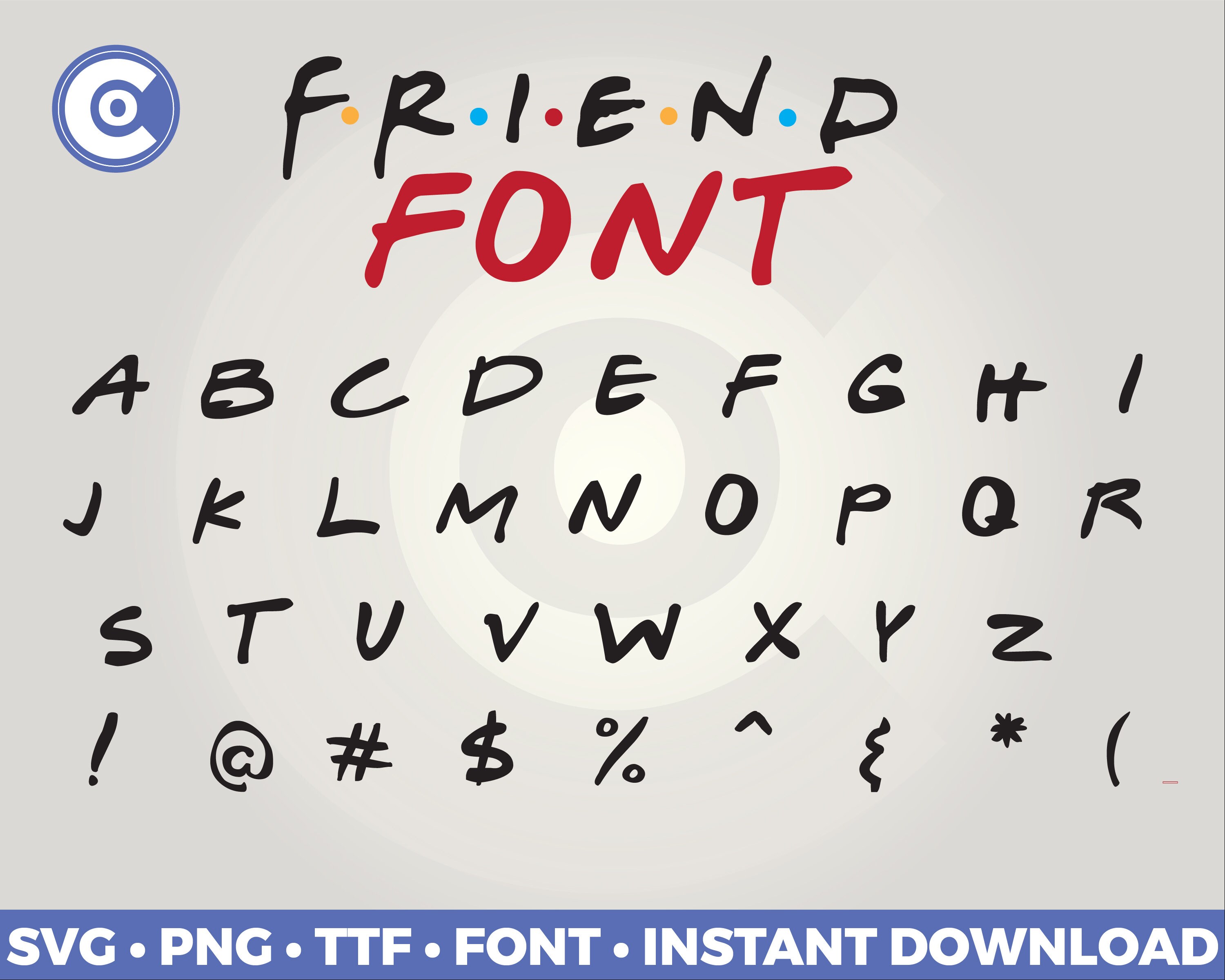Friend Font Bundle Svg Png Pdf INSTANT DOWNLOAD - Etsy