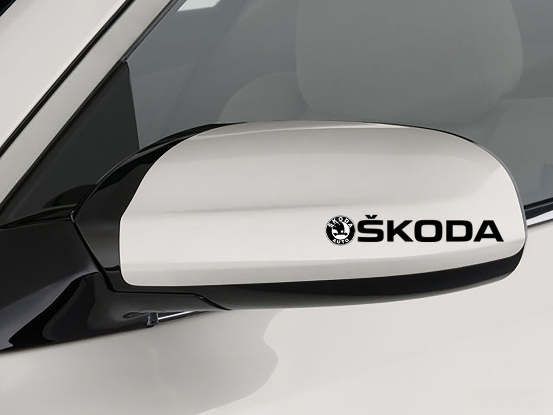 Skoda With Logo Vinyl Sticker Laptop Window Bumper Lots of Colours 3 ...