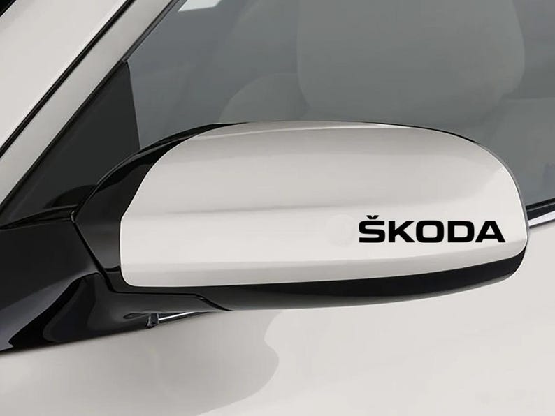 Skoda With Logo Vinyl Sticker Laptop Window Bumper Lots of Colours 3 ...