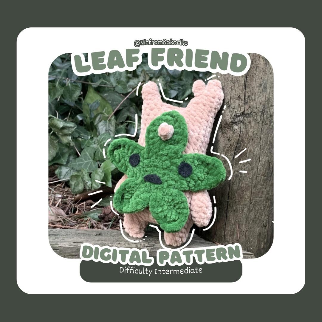 Leaf Friend Pattern Green Forest Spirits, Crochet Amigurumi Pdf Pattern ...