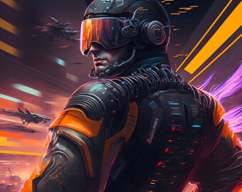 Neon Rebel: the Ultimate Cyberpunk Hero - Etsy