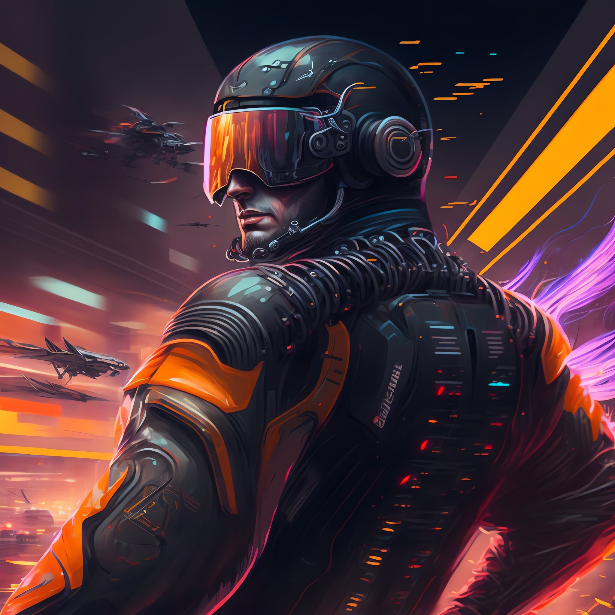 Neon Rebel: the Ultimate Cyberpunk Hero 3 - Etsy