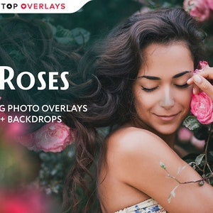 36 Rose Photo Overlays, Photoshop Overlay, Digital Overlay, Flower ...