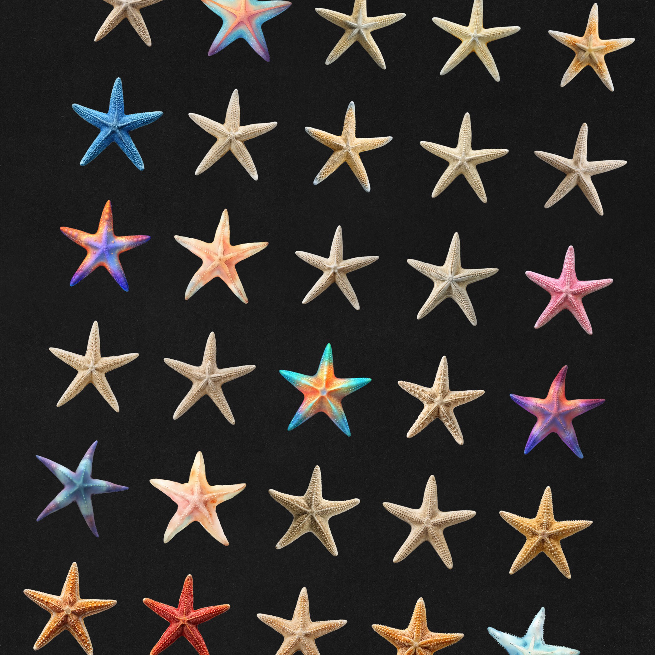 47 Starfish PNG Photo Overlays and Backgrounds - Unique Marine Life ...