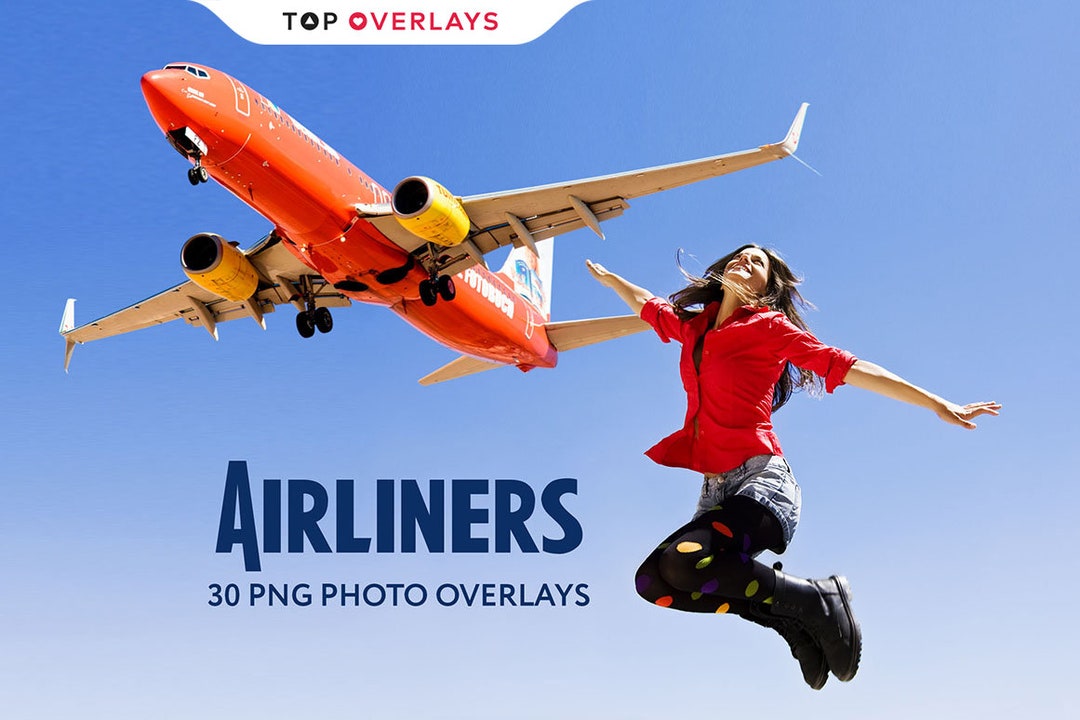 35 Airliners Photo Overlays, Airliner, Plane, Sky Overlays, Photoshop ...