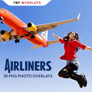 35 Airliners Photo Overlays, Airliner, Plane, Sky Overlays, Photoshop ...