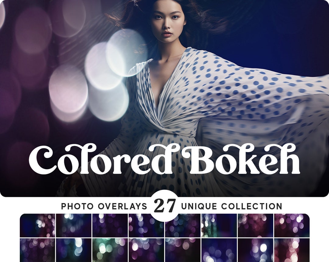 27 Colored Bokeh Photo Aesthetic Light Leaks Overlays Adobe Photoshop ...