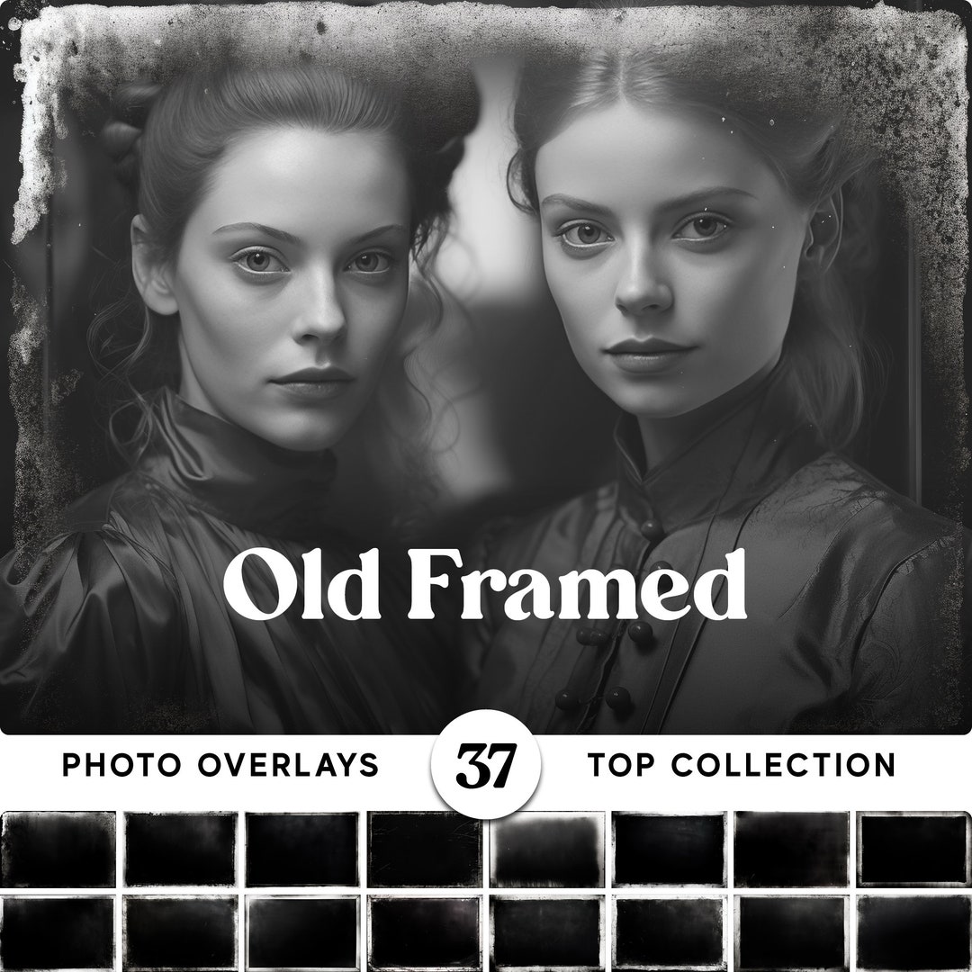 Old Framed Photo Paper Overlays, Vintage Overlays, Aged Texture, Photo ...