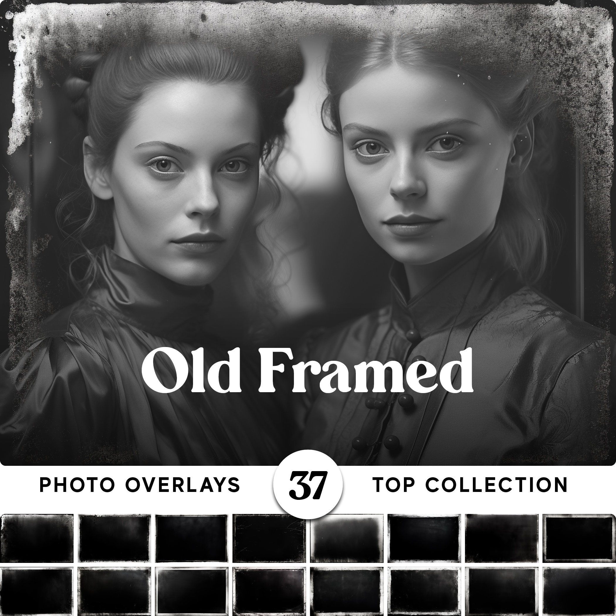 Old Framed Photo Paper Overlays, Vintage Overlays, Aged Texture, Photo ...