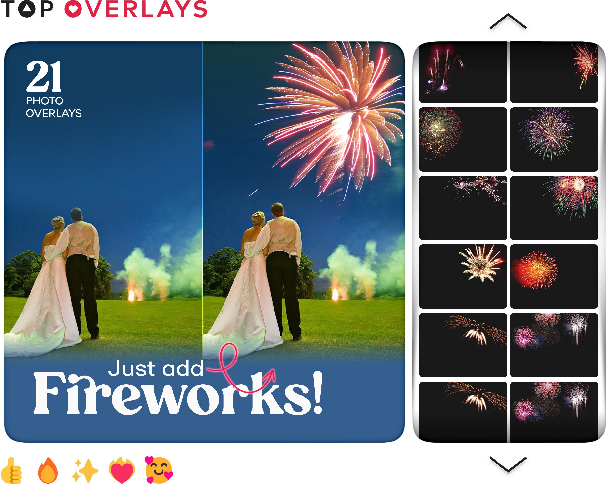 21 Firework Photo Overlays, Overlays, Photoshop Overlay, Firework ...