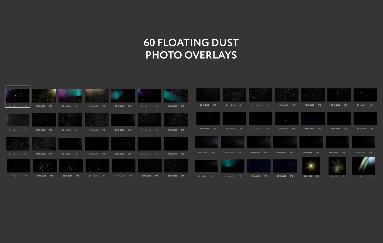 60 Floating Dust Photo Overlays, Dust Overlays, Floating Dust, Dust Effect, Cinematic Dust ...