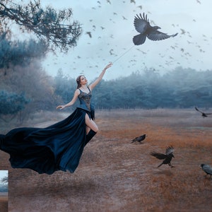 25 Ravens Photo Overlays, Crow Birds, Photoshop Overlay, Digital ...