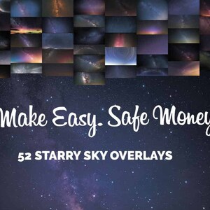 52 Starry Sky Photo Overlays, Stars Overlay, Digital Stars, Christmas ...
