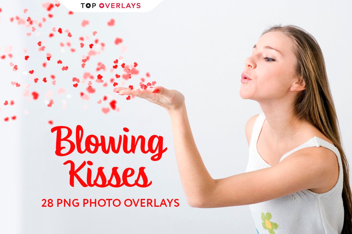 28 Blowing Kisses Photo Overlays, Photoshop Overlays, Wedding Overlays ...