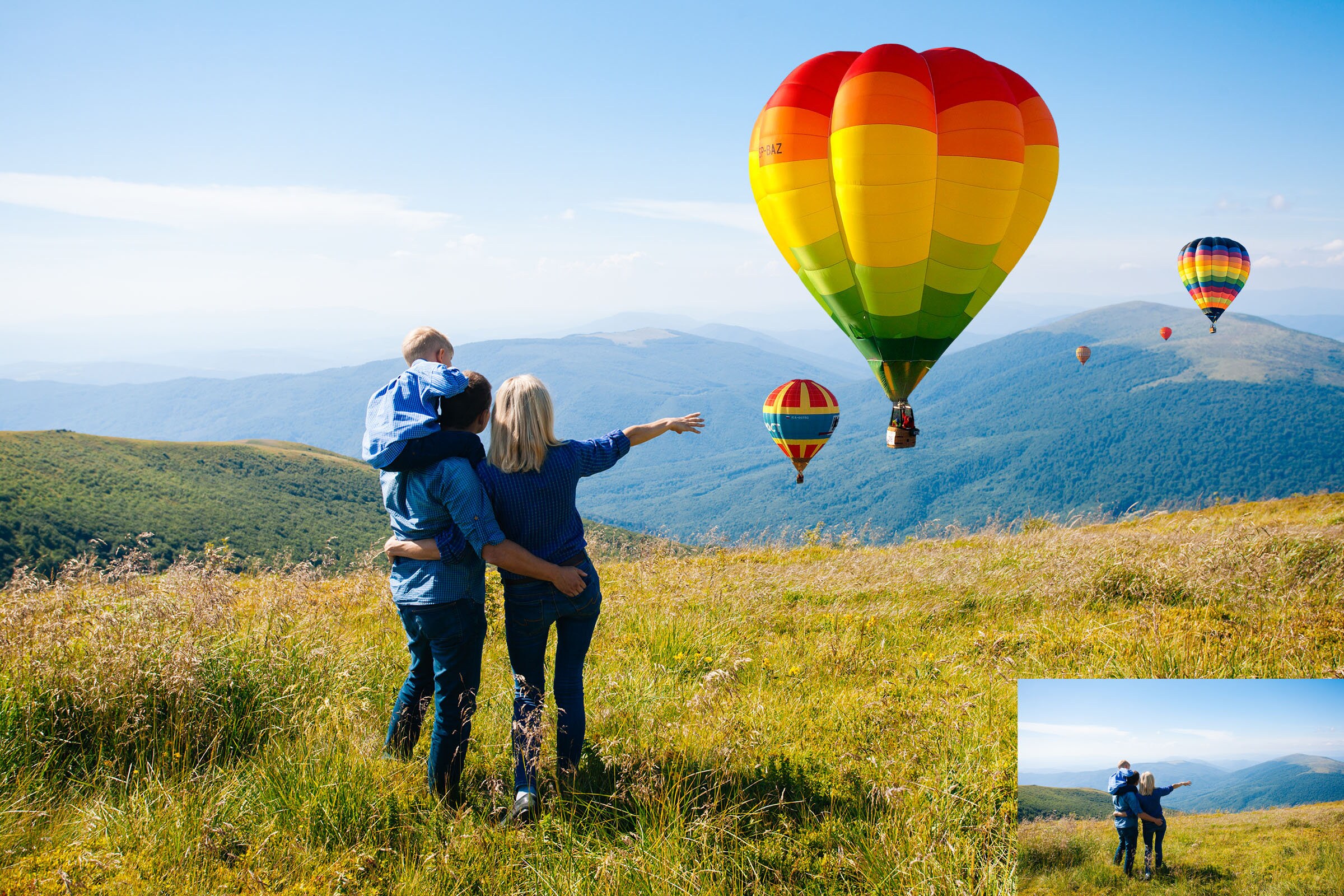 16 Hot Air Balloons Photo Overlays, Balloons, Sky Overlays, Photoshop ...