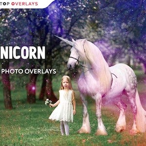 11 Unicorn Photo Overlays, Photoshop Overlay, Digital Overlay, Magic ...