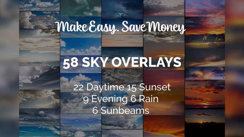 58 Sky Photo Overlays, Cloud Overlays, Sky, Photo Overlays, Sunset ...