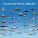 35 Airliners Photo Overlays, Airliner, Plane, Sky Overlays, Photoshop ...